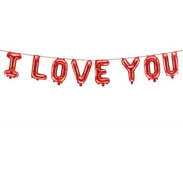 Balões Letras I Love You Vermelho Foil | Misterius.pt