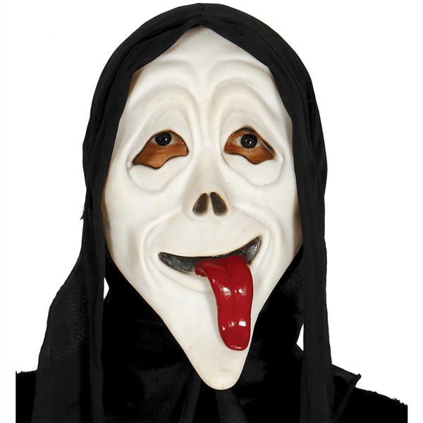 Máscara Scream com Lingua e Capuz em Látex | Misterius | NOVIDADE